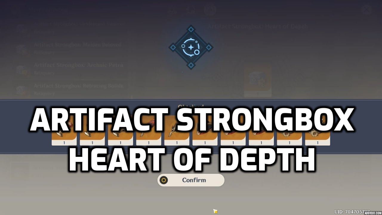 Artifact Strongbox | Heart of Depth | Genshin Impact - YouTube