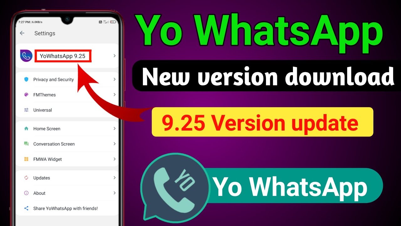 How to Official Yo WhatsApp download latest 9.27 version 2022 | Yo ...