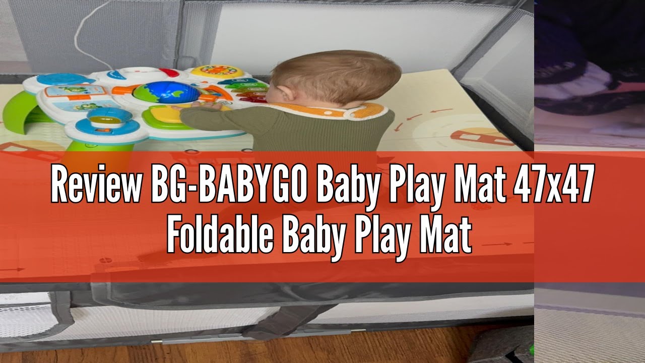 Review BG-BABYGO Baby Play Mat 47x47 Foldable Baby Play Mat for Playpen ...