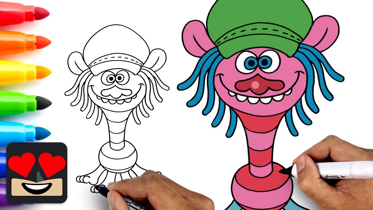 How To Draw Cooper | Trolls - YouTube