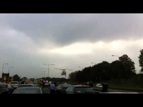 M62 j9-j10 Eastbound Closure 14 Oct 2010 [SD] - YouTube