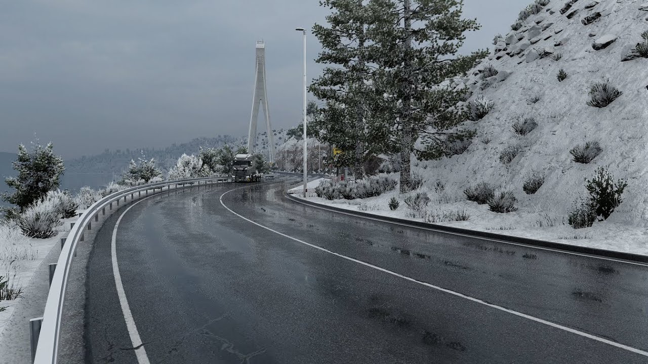 ETS 2/ATS Lighting v2 Preview 5 - Rain/Snow 24 Hours Test 1 - YouTube