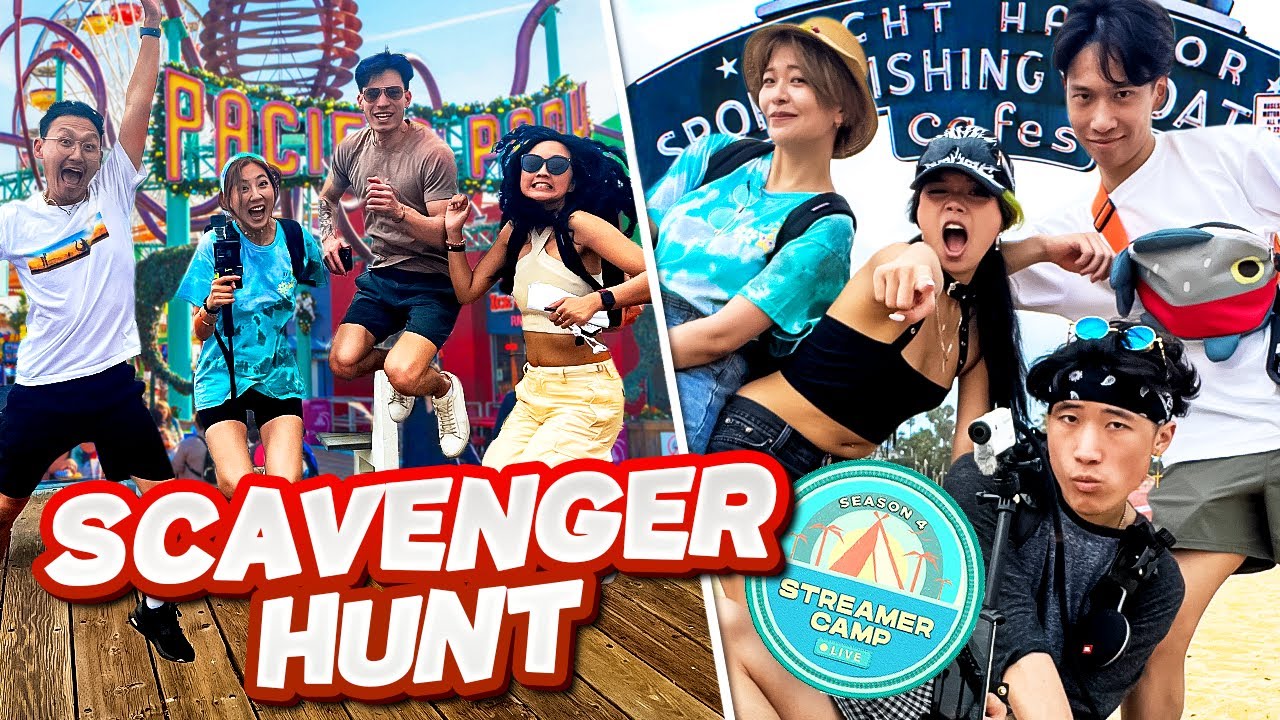 STREAMER CAMP 4 VLOG: SANTA MONICA SCAVENGER HUNT - YouTube