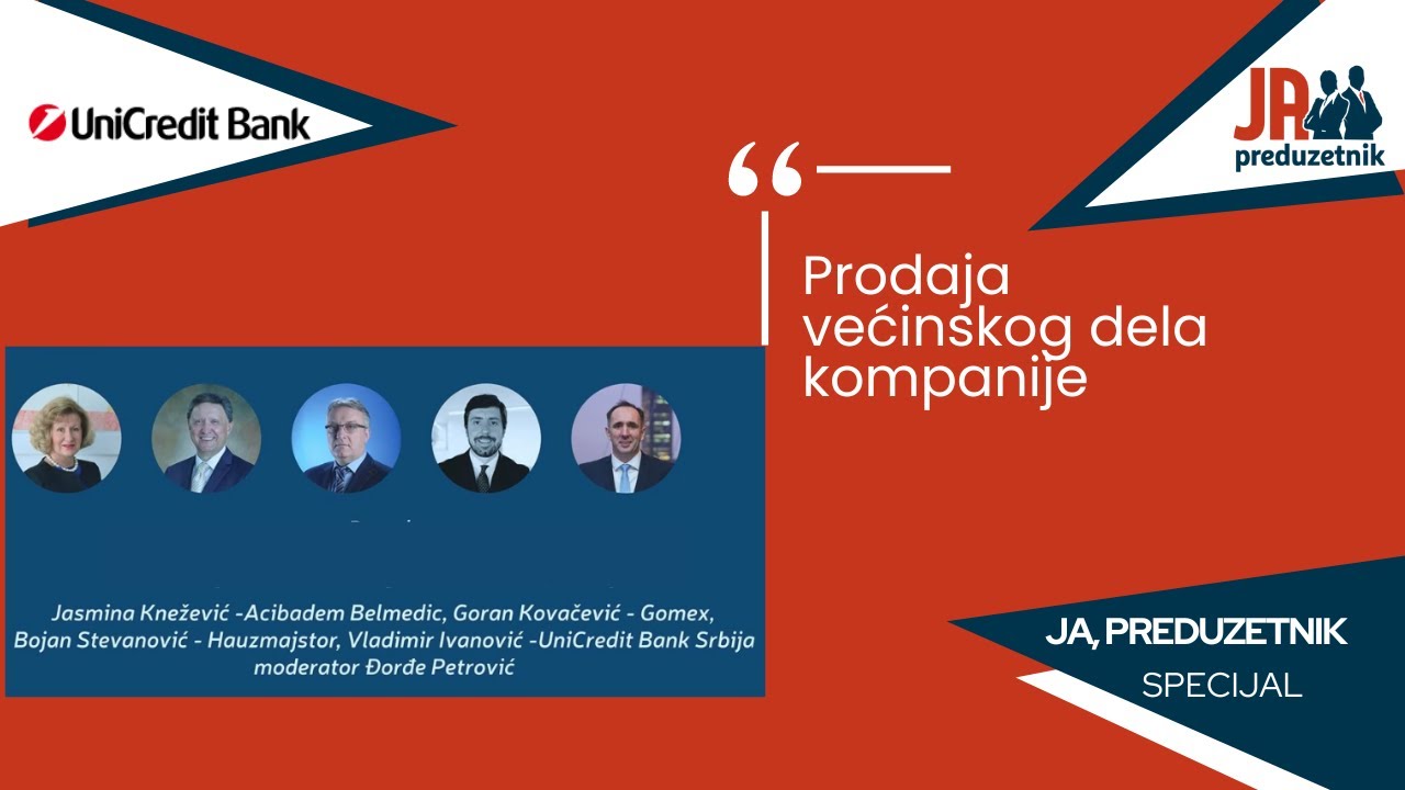 Prodaja većinskog dela kompanije - JA, PREDUZETNIK SPECIJAL - YouTube