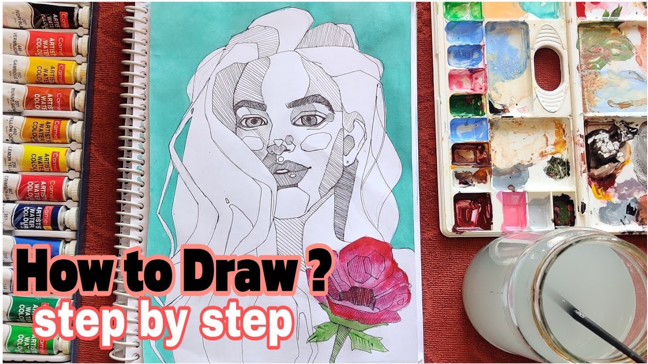 Portrait drawing easy | Freehand drawing | sketching | how to draw ...