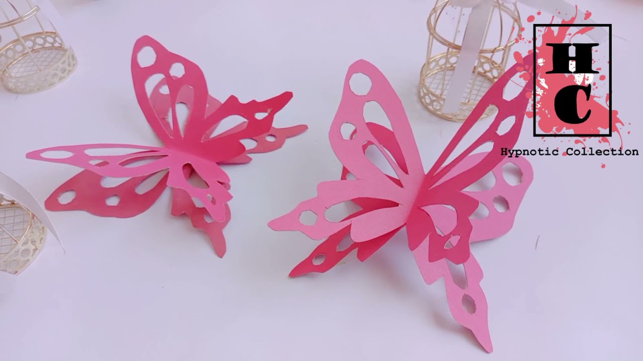 DIY how to make 3D butterfly || Easy butterfly making || DIY butterfly ...