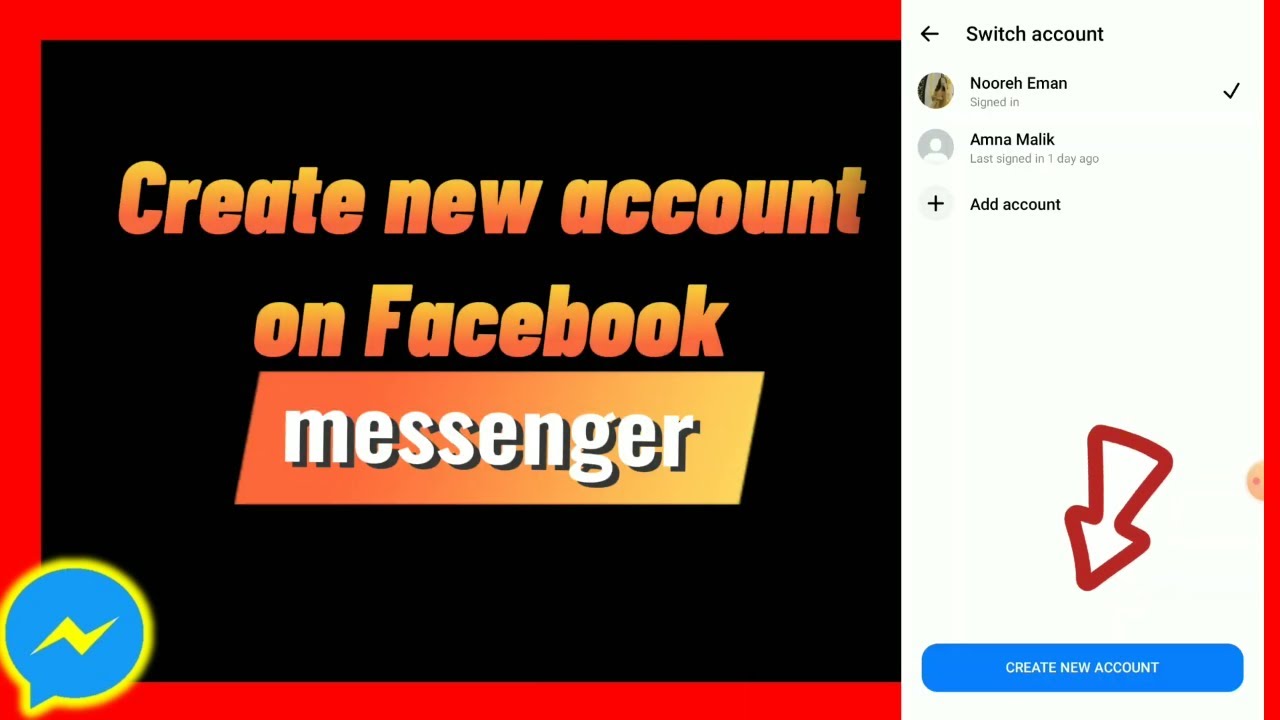 How to Create New Account on Facebook Messenger - YouTube