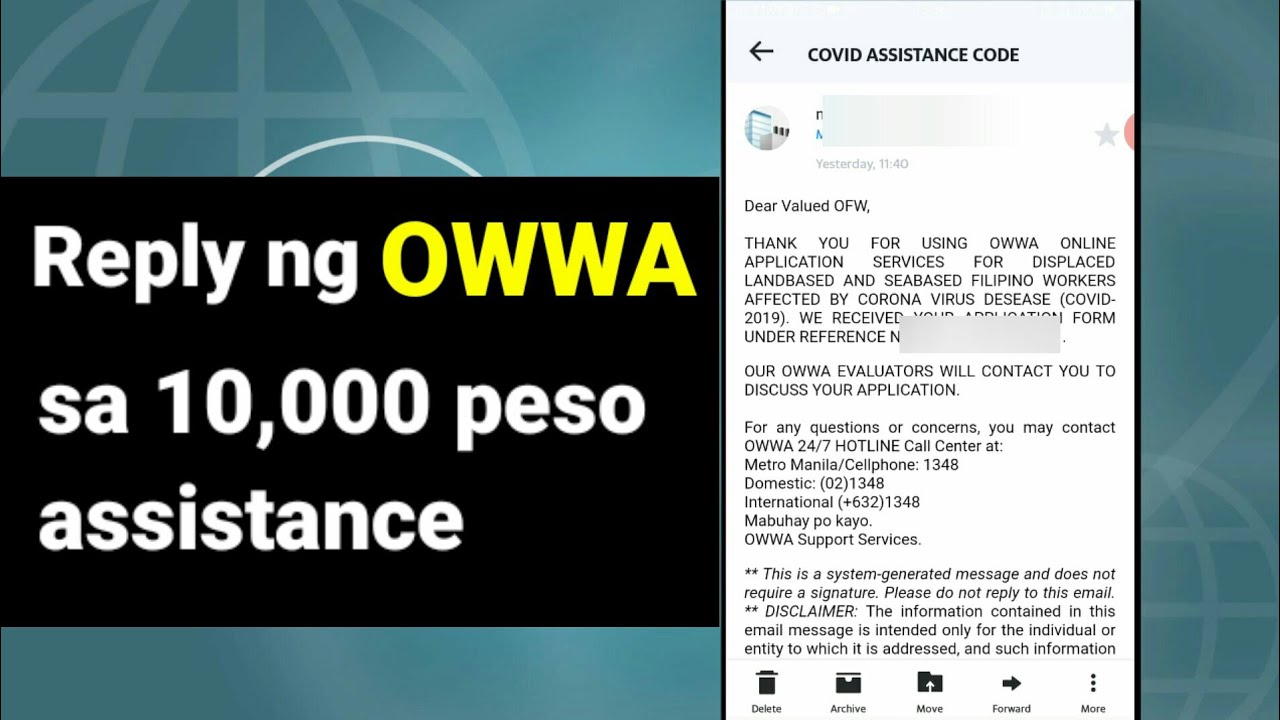 Update sa 10,000 OWWA DOLE AKAP financial assistance - YouTube