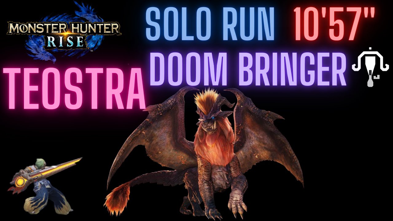 Monster Hunter Rise - Teostra Solo DoomBringer Light Bowgun - YouTube
