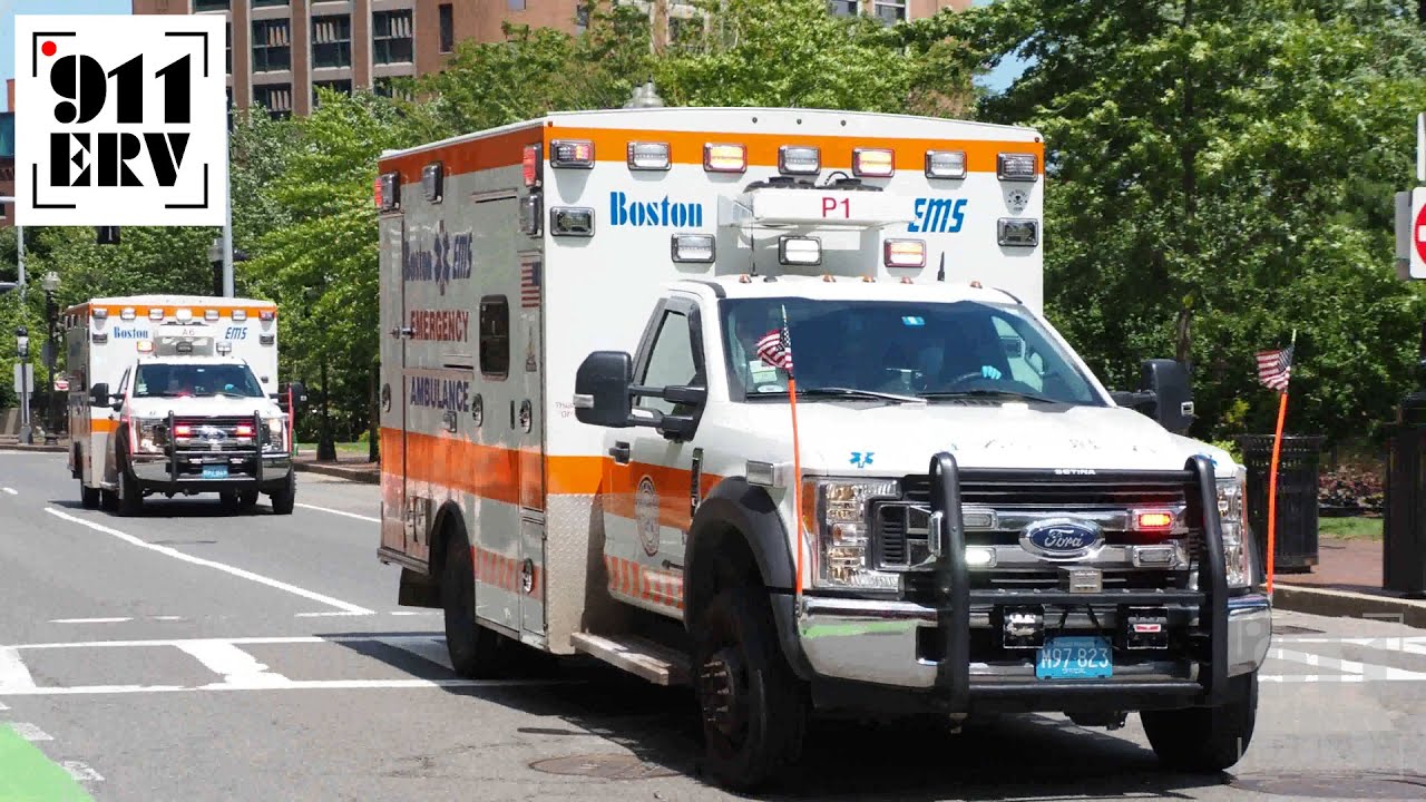 Boston EMS Paramedic 1 and Ambulance 8 Responding - YouTube