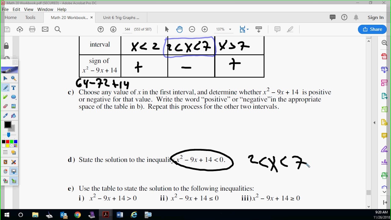S3 Chapter 2 Lesson 7- Sign Analysis M20 - YouTube
