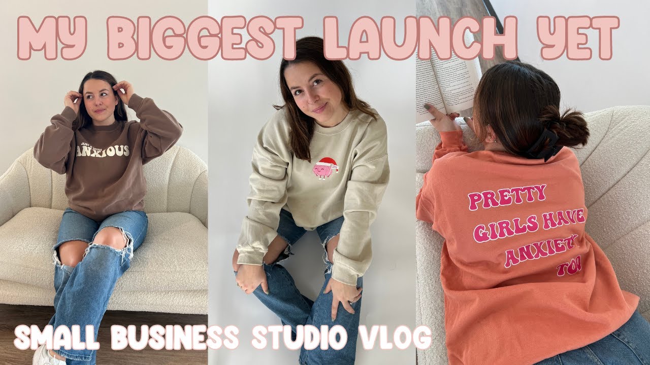 PREPPING FOR MY BIGGEST LAUNCH* Vlog #58, Making Apparel, Photoshoot ...