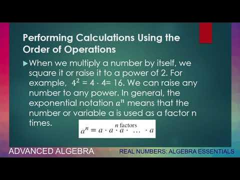 ALGEBRA - Chapter 1 | Real Numbers: Algebra Essentials Part 2 - YouTube