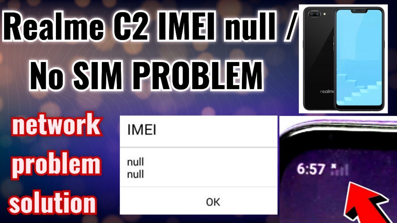 realme 2 IMEI null problem solution 100 / no SIM card problem/ network problem solution #mobile ...