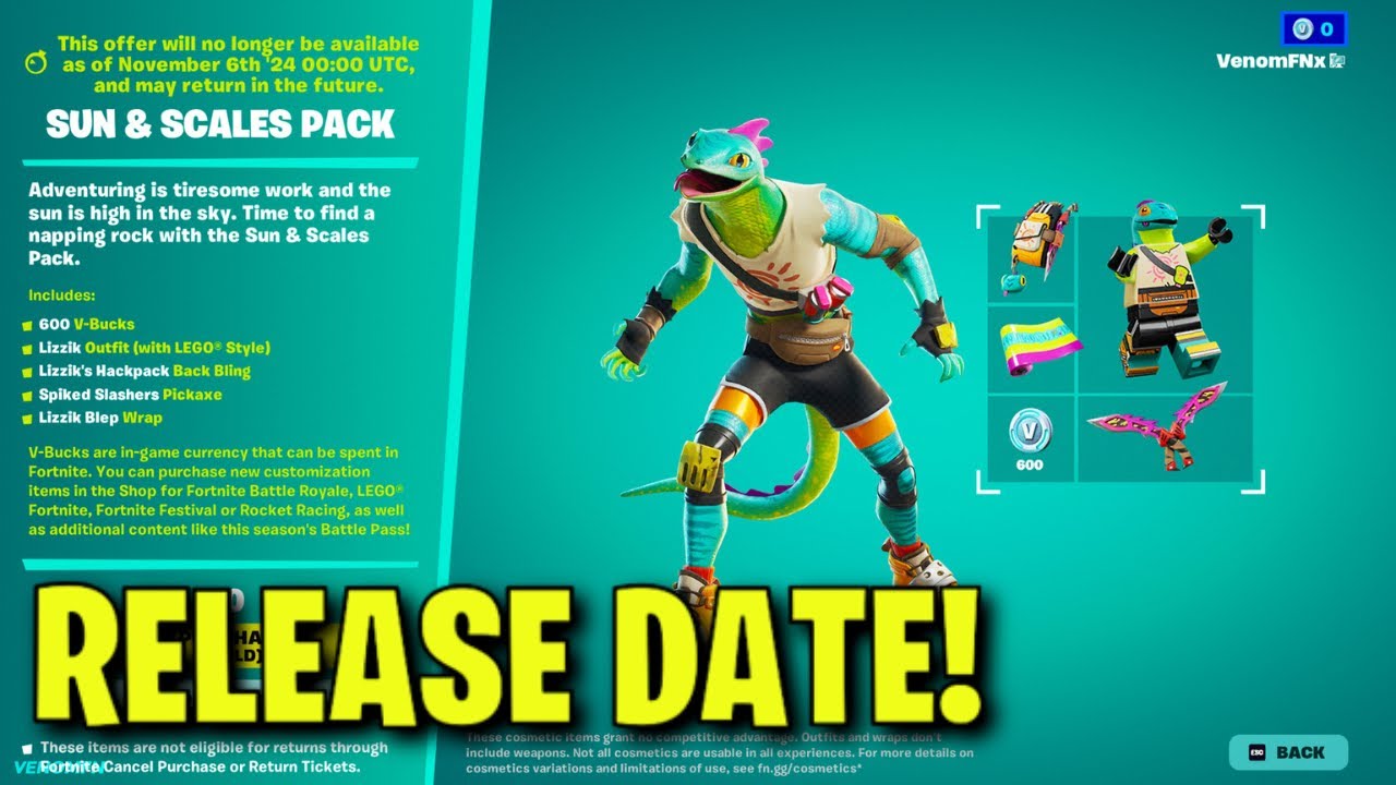 SUN & SCALES STARTER PACK RELEASE DATE! (Fortnite Chapter 5 Season 4 ...