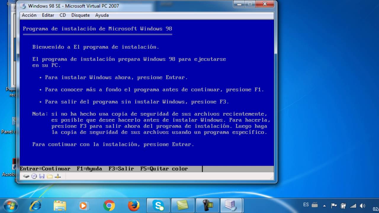 Instalacion de Windows 98 SE full y en español parte 2 - YouTube