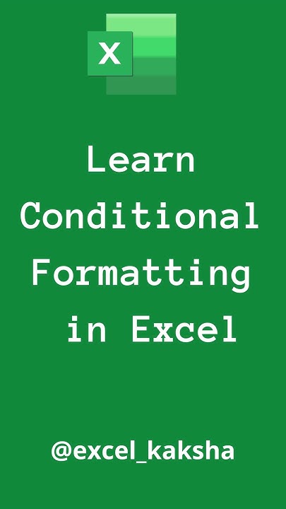Boost your excel Skills with Conditional Formatting #shorts #youtubeshorts #excel - YouTube