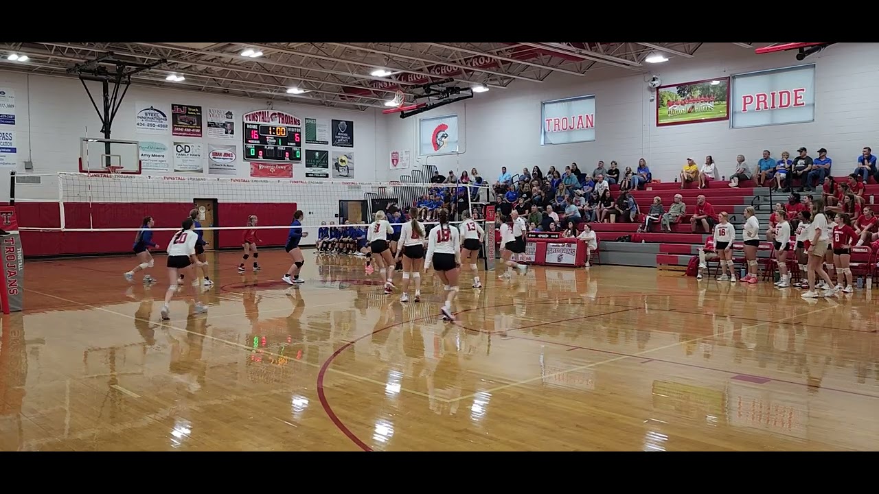 Tunstall JV Volleyball vs Dan River 8-28-23 remaining minutes of 1s set ...