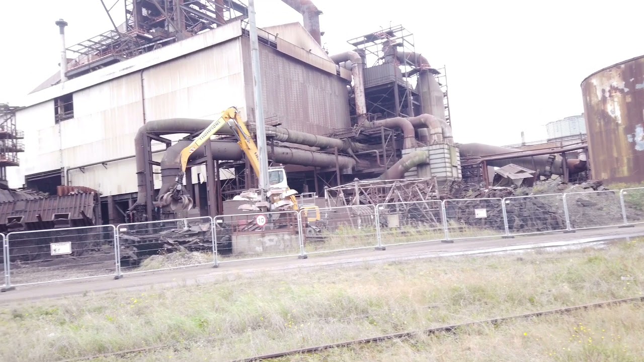 Redcar Steelworks demolition. - YouTube