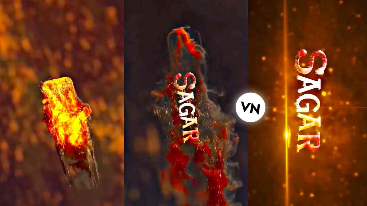 Trending fire nameart video editing in vn app | fire name art video ...