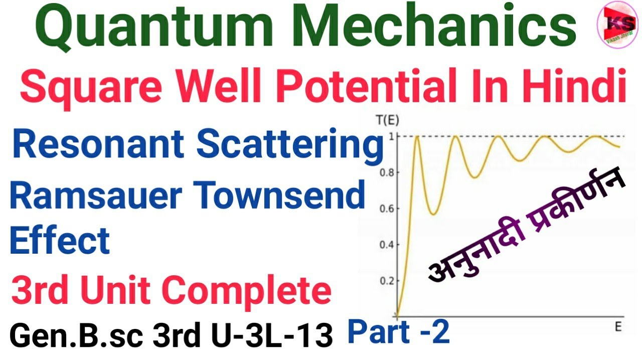 Square Well Potential in hindi / resonant scattering / Ramsauer ...