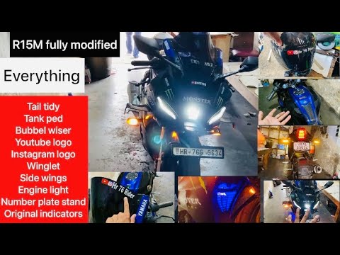 Yamaha R15m fully modified || Yamaha R15m modifications || Karol Bagh ...