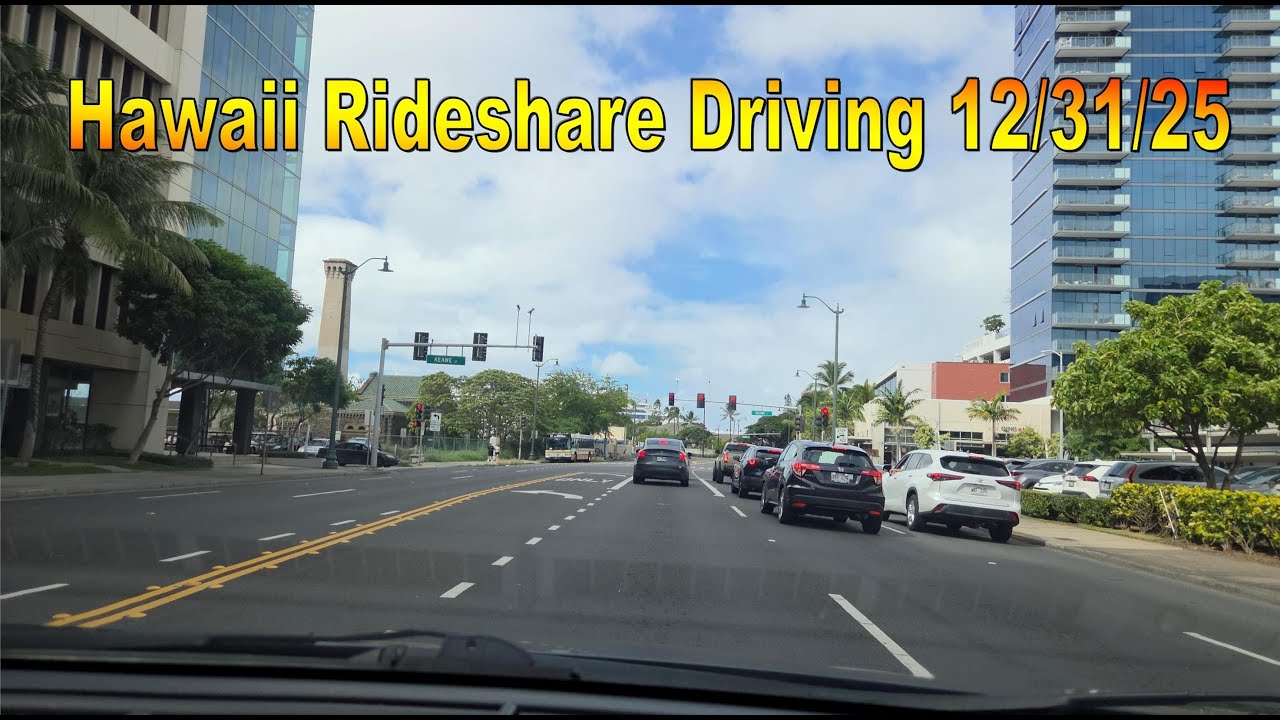Hawaii Rideshare Driving 12/31/25 in Honolulu, Oahu, Hawaii - YouTube