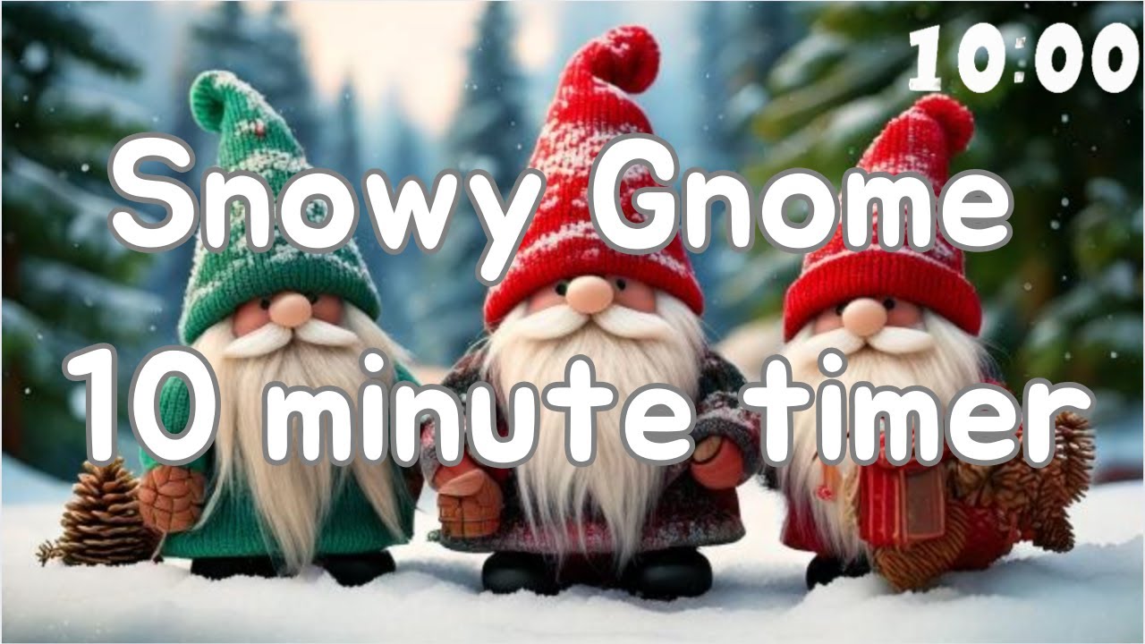 10 minute timer - Forest gnomes on a snowy day - YouTube