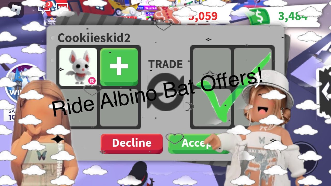 What Do People Offer For A Ride Albino Bat?|Roblox- Adopt Me|First ...