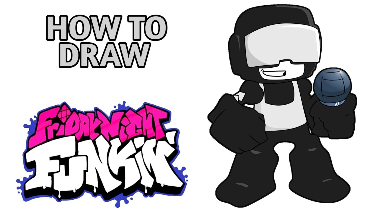 How To Draw Tankman Reanimated Friday Night Funkin' Step by Step - YouTube