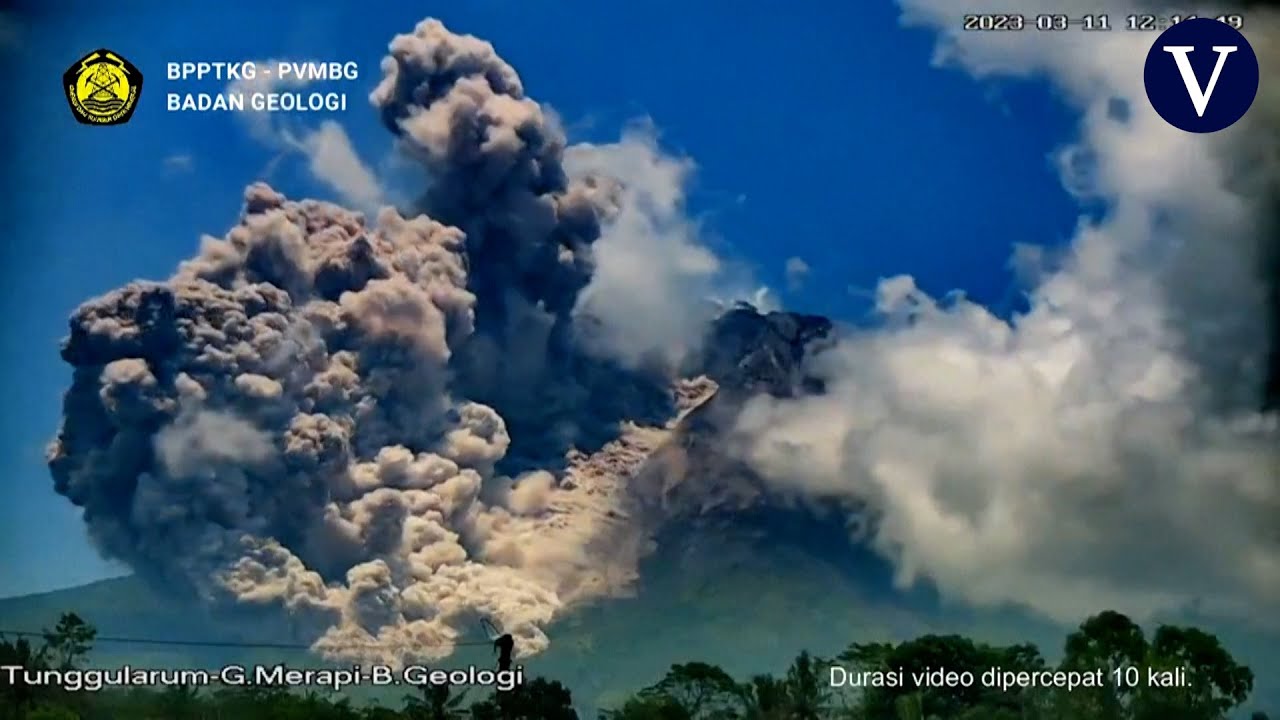 Impresionantes imágenes de la erupción el volcán Merapi de Indonesia ...