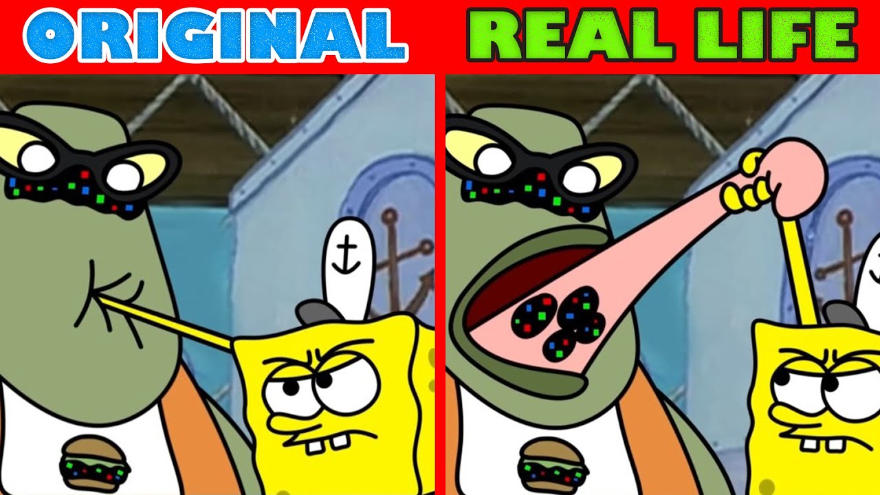 SpongeBob's Dumb Game !!! | SpongeBob Original vs Real life | SpongeBob ...