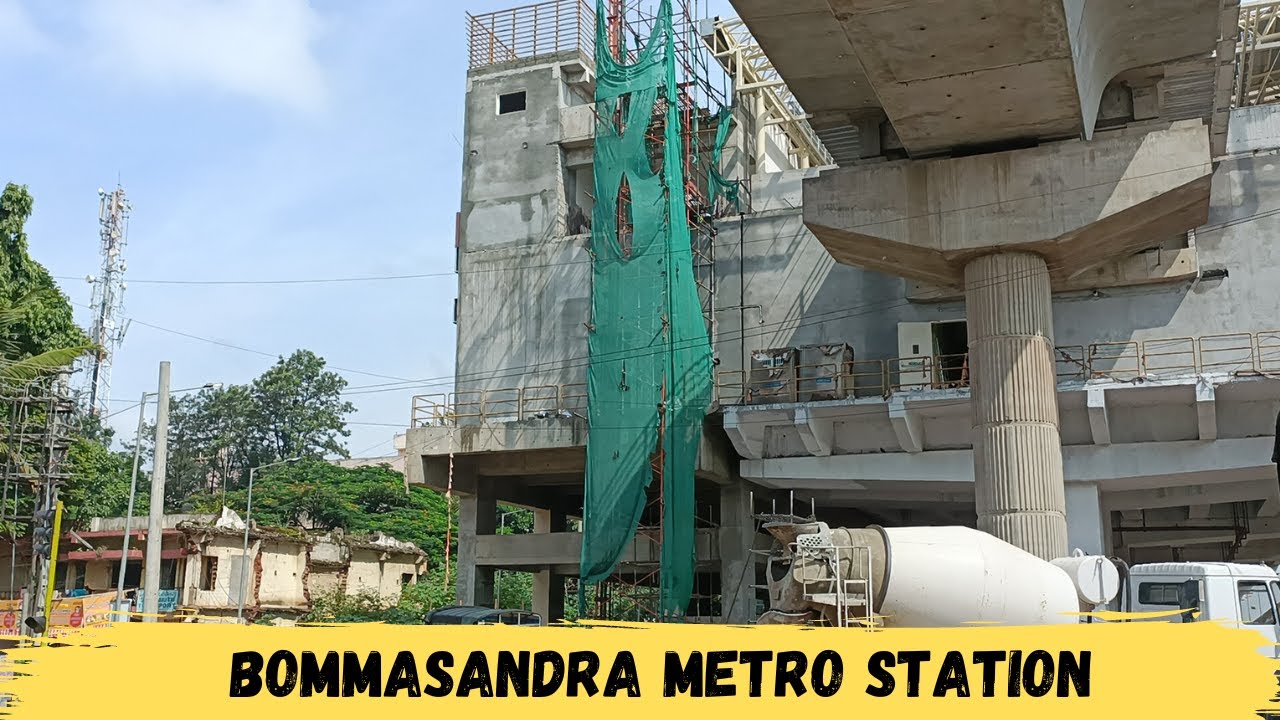 Bommasandra Metro Station Construction progress, Namma Metro - YouTube