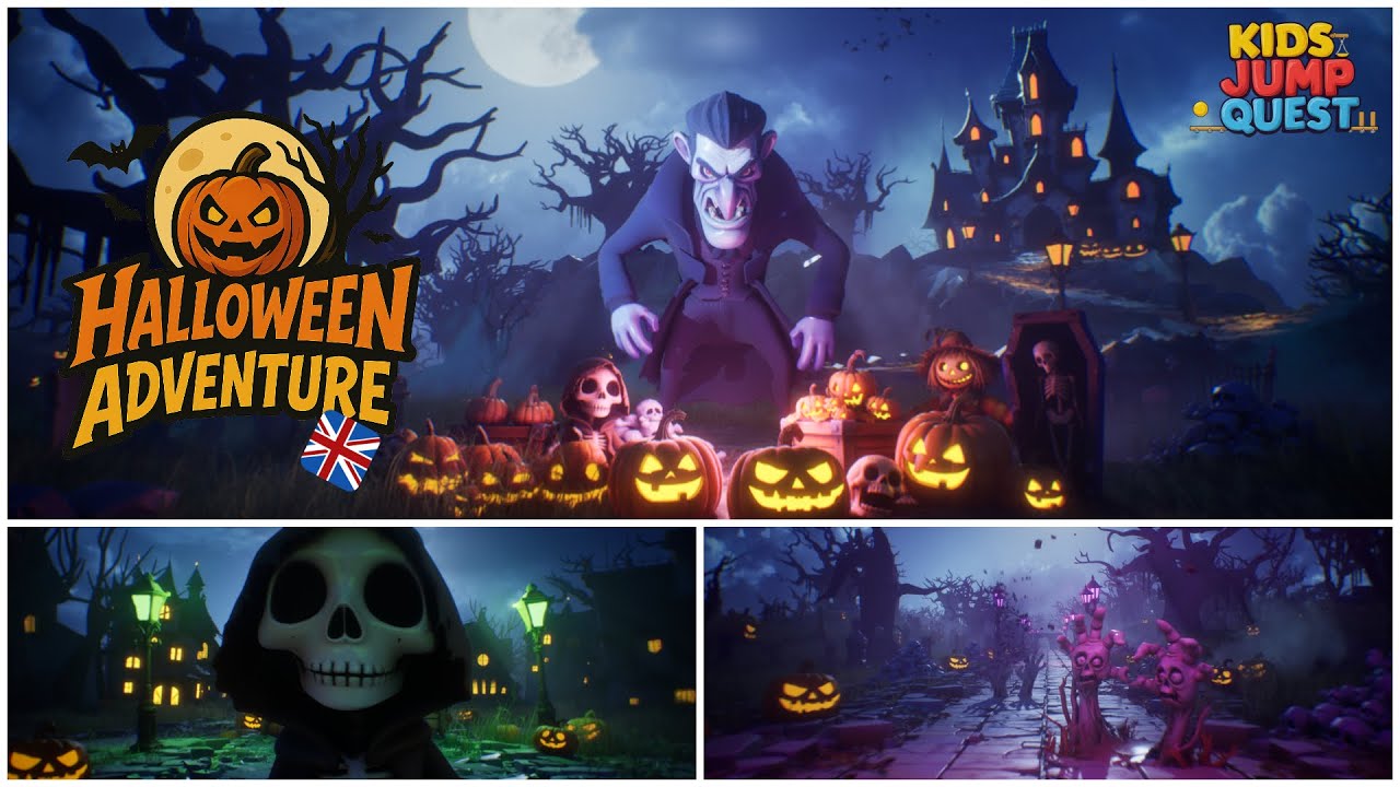 Kids Jump Quest: Halloween Adventure | Immersive Warm-Up for Kids ...