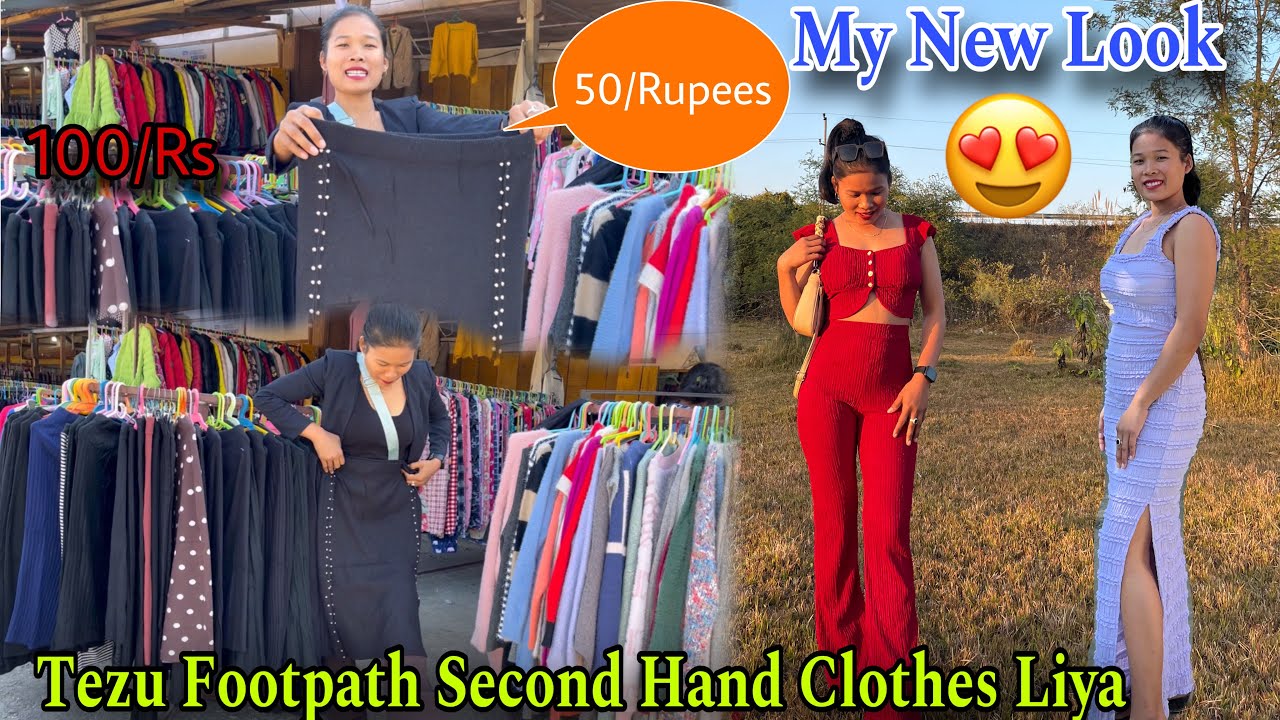 Tezu FootPath Market Se Second Hand Kapda Liya || First Time Aisa Dress ...