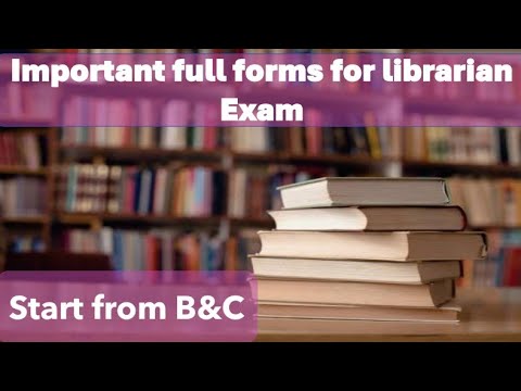 important full forms of library science starts from B&C - YouTube