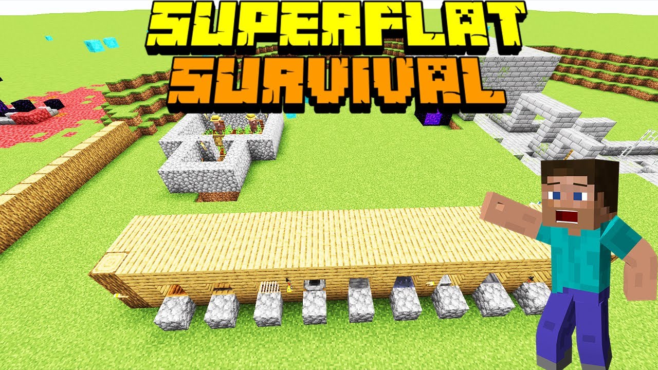 overleven in superflat ?! - minecraft survival 4 - YouTube
