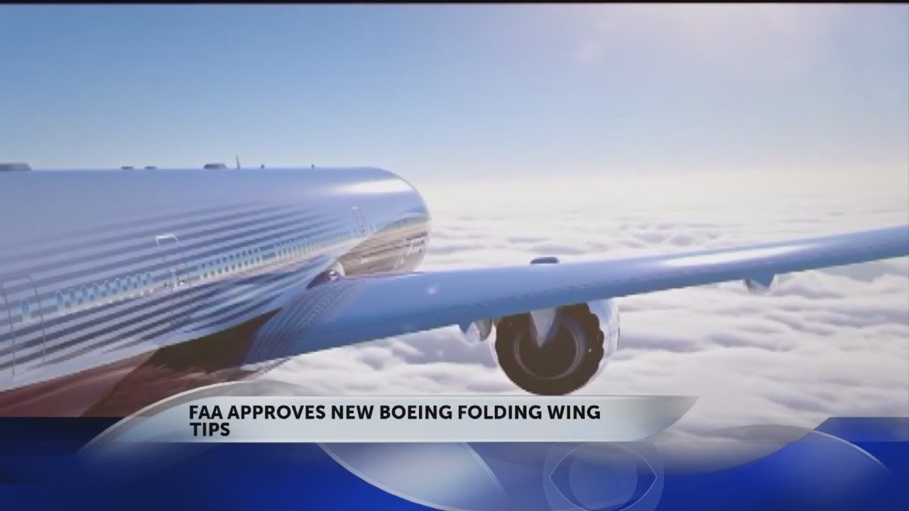 FAA approves new Boeing folding wing tips - YouTube