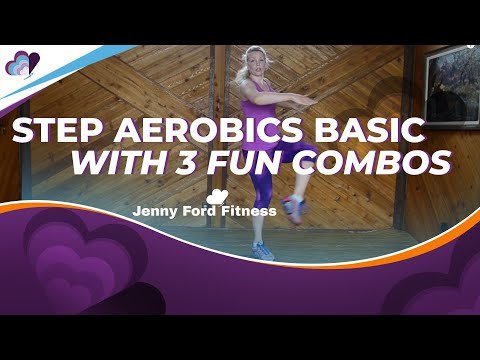 Step Aerobics Basic with 3 Fun Combos | 35 Min. | Step At Home