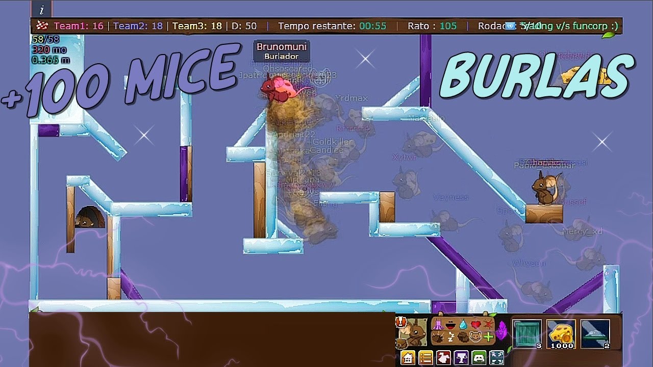 BURLAS +50/100 Mice - Transformice | Racing Gameplay - YouTube