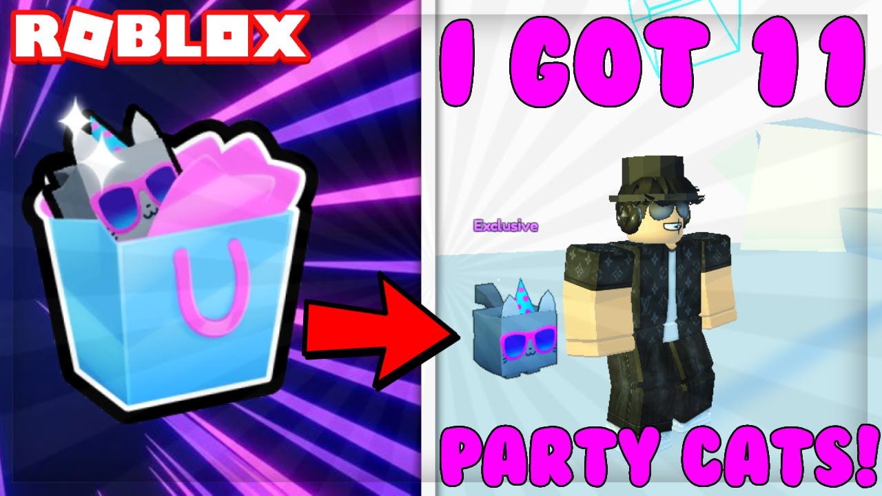 😱I GOT TONS OF PARTY CATS FROM THE PET SIMULATOR X ANNIVERSARY ...