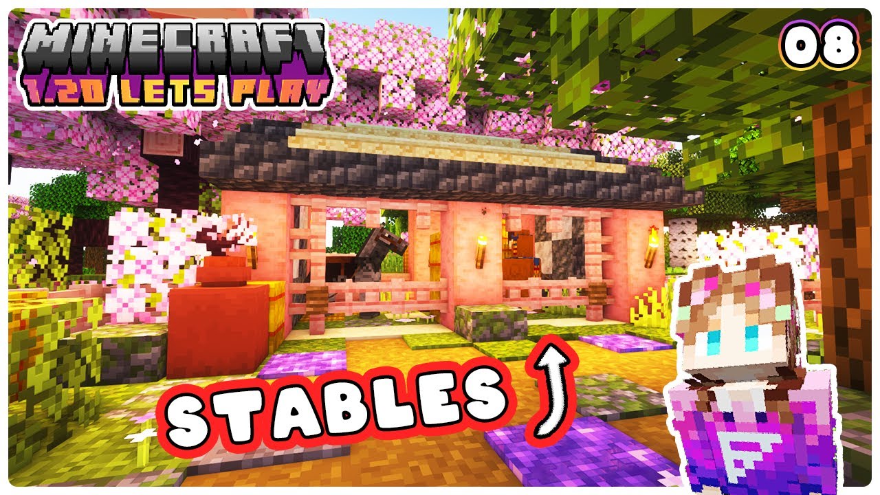 Cute Horse Stables Build! | Minecraft Survival Let's Play 1.20 ...