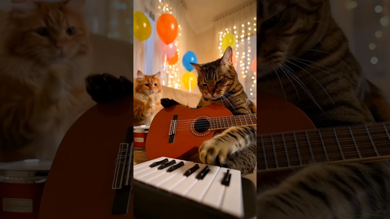 Sepertinya ini grub musik kucing?#musik #animals #smilealittle - YouTube