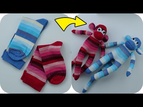 ÇORAPLARIN İNANILMAZ DÖNÜŞÜMÜ! 😮♻️ SÜPER OLDU (Çoraptan Maymun Yapımı) Recycling of Socks /Best Idea