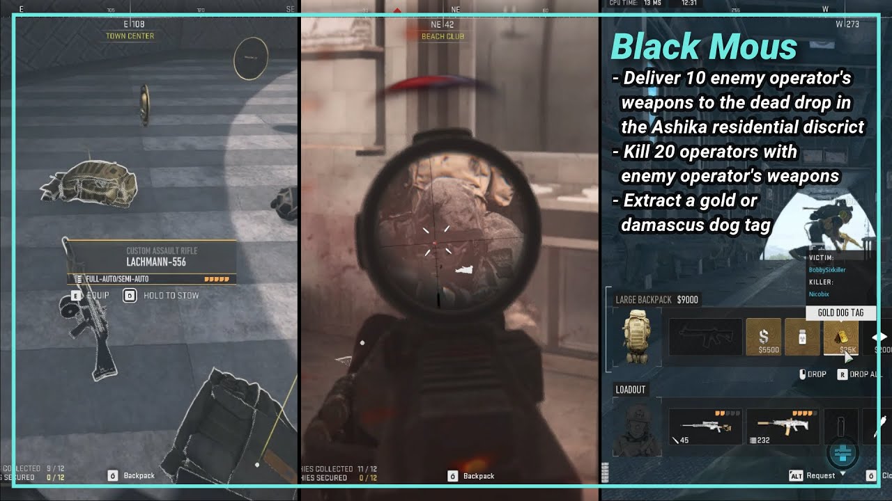 DMZ- For the Taking -Deliver 10 enemy operator's weapons - Kill 20 ...