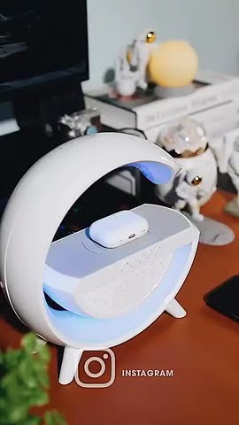 G-Shape LED Wireless Charging Speaker Lamp, G Lamp - YouTube