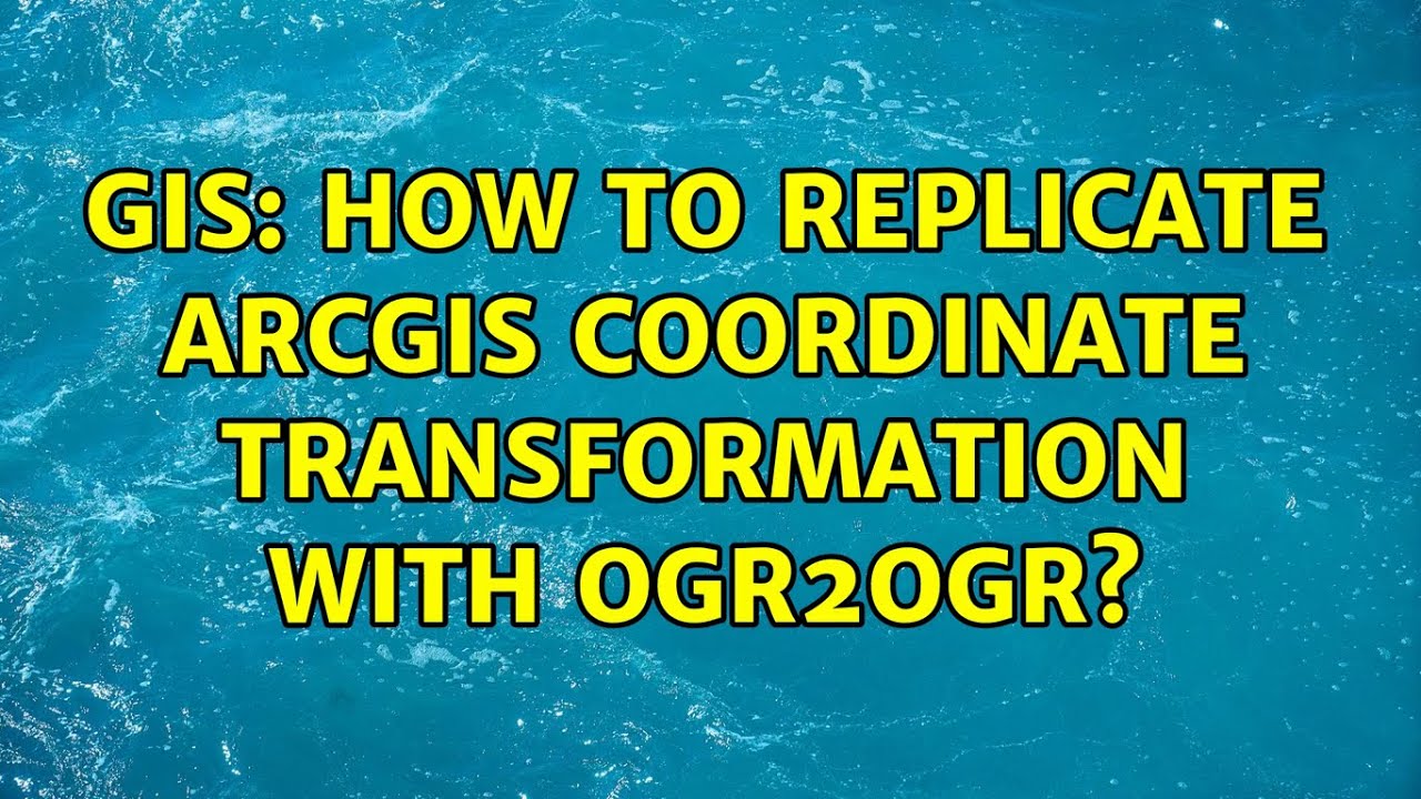 GIS: How to replicate ArcGIS coordinate transformation with ogr2ogr ...