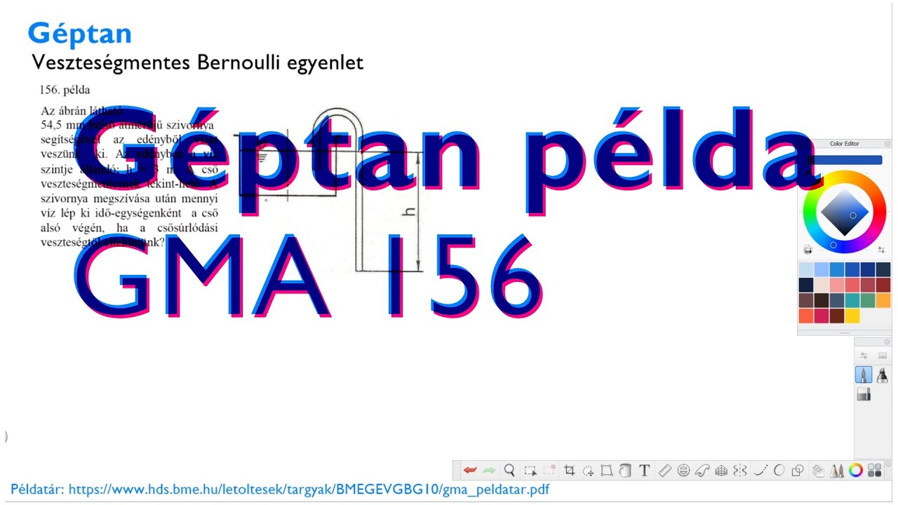 Géptan | Veszteségmentes Bernoulli egyenlet | GMA156 | AJÁNLÓ - YouTube