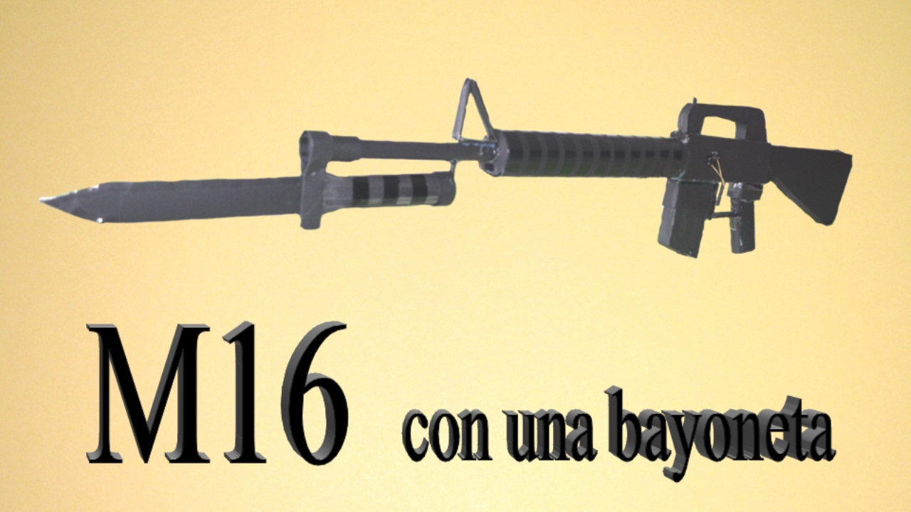 Como hacer un rifle M16 de papel con una bayoneta - YouTube