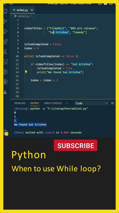 Python For Beginners When To Use While Loop Python In Telugu Python